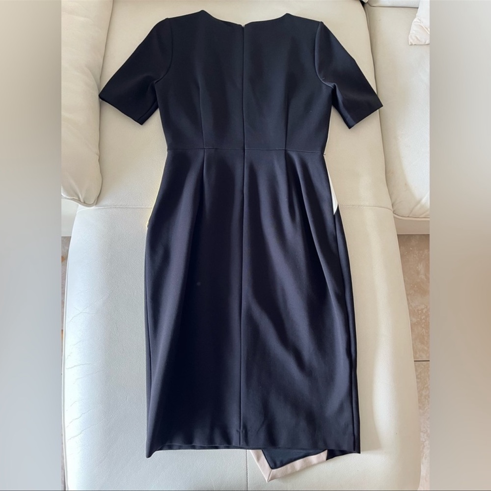 Whbm- Petite Colorblock Sheath Career Dress - Gem